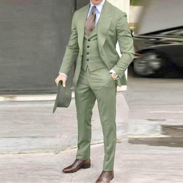 Sage Green Suit for Men 3piece Wedding Suit Sage Green Slim Fit Suit Men Suit Groom's Wear Men ...