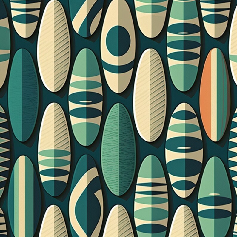 Digital Surfboard Paper Pack: Seamless Patterns for Scrapbooking ...