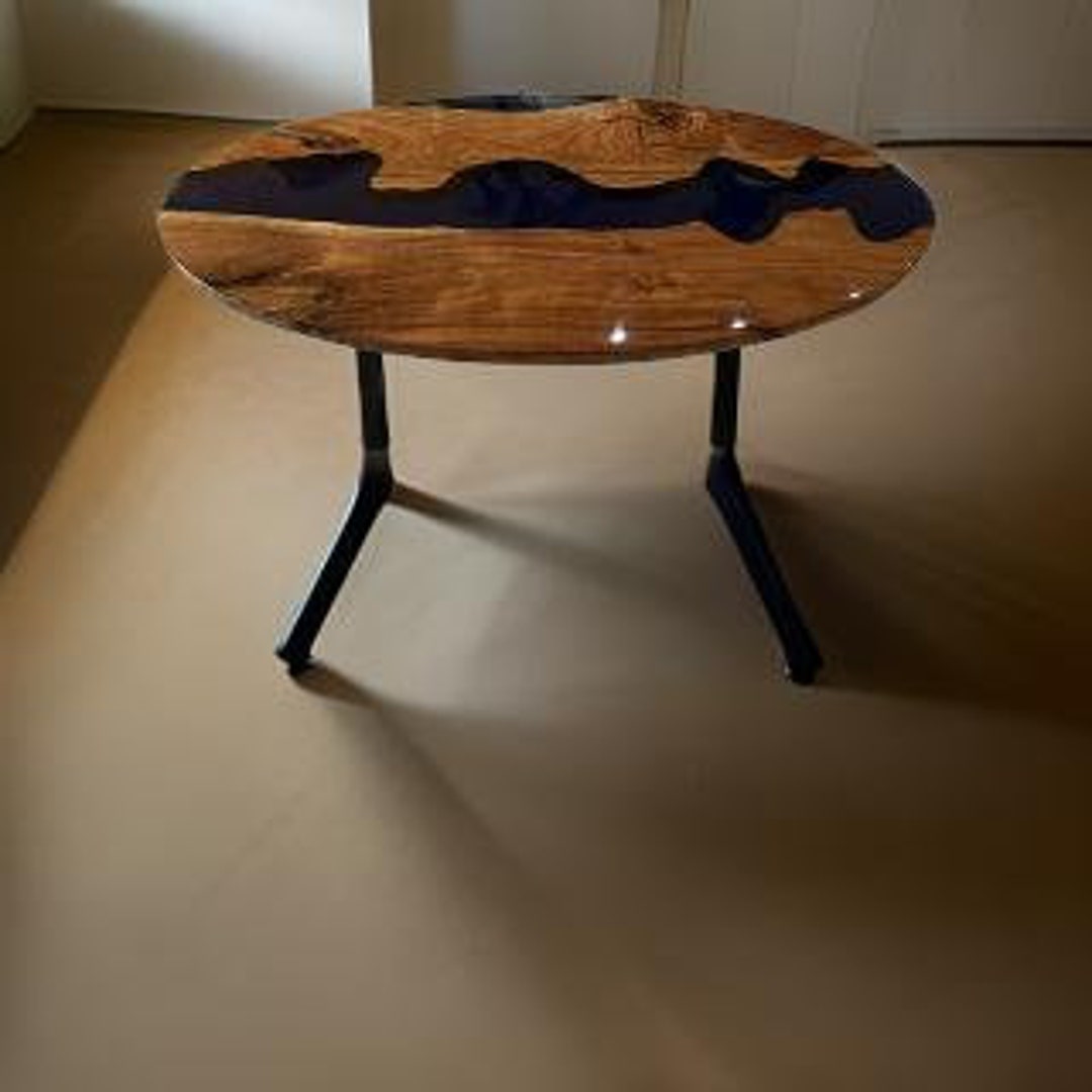 Oval Epoxy Table Top Handmade Natural Resin Top Sofa Center Custom ...