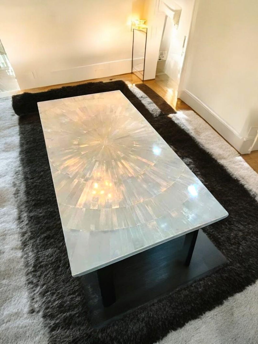 Selenite Crystal Dining Table Top for Conference Room Centerpiece Decor ...