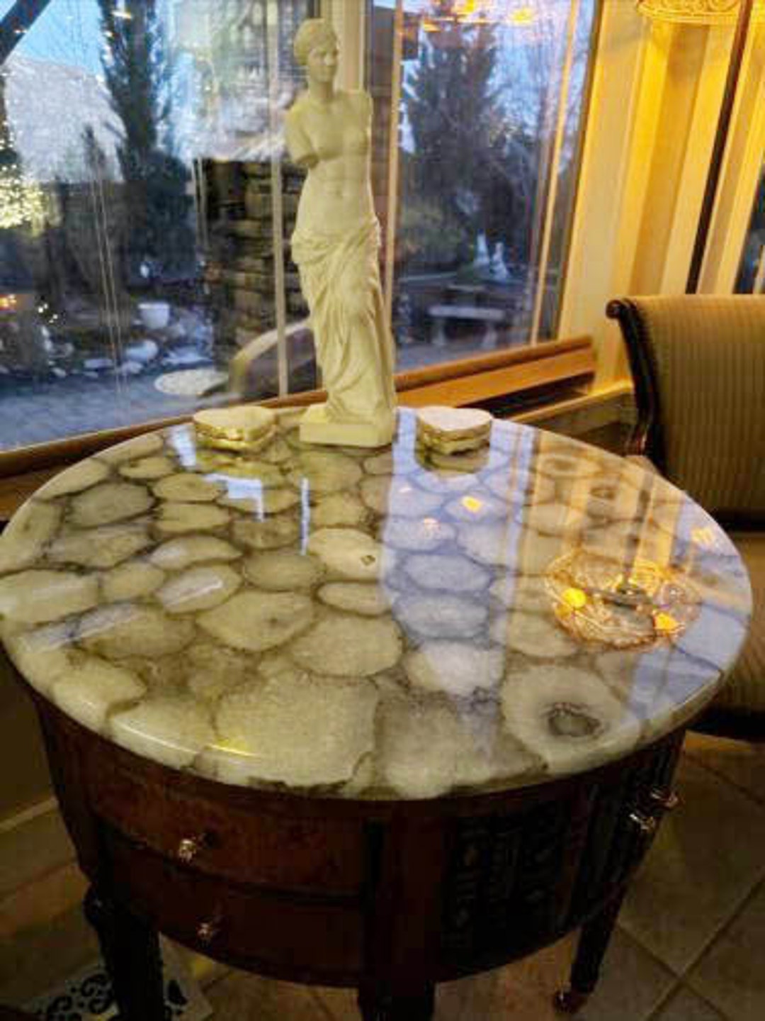 Agate Coffee Table, Agate Table Tops, Agate Dining Table, Mid Century ...