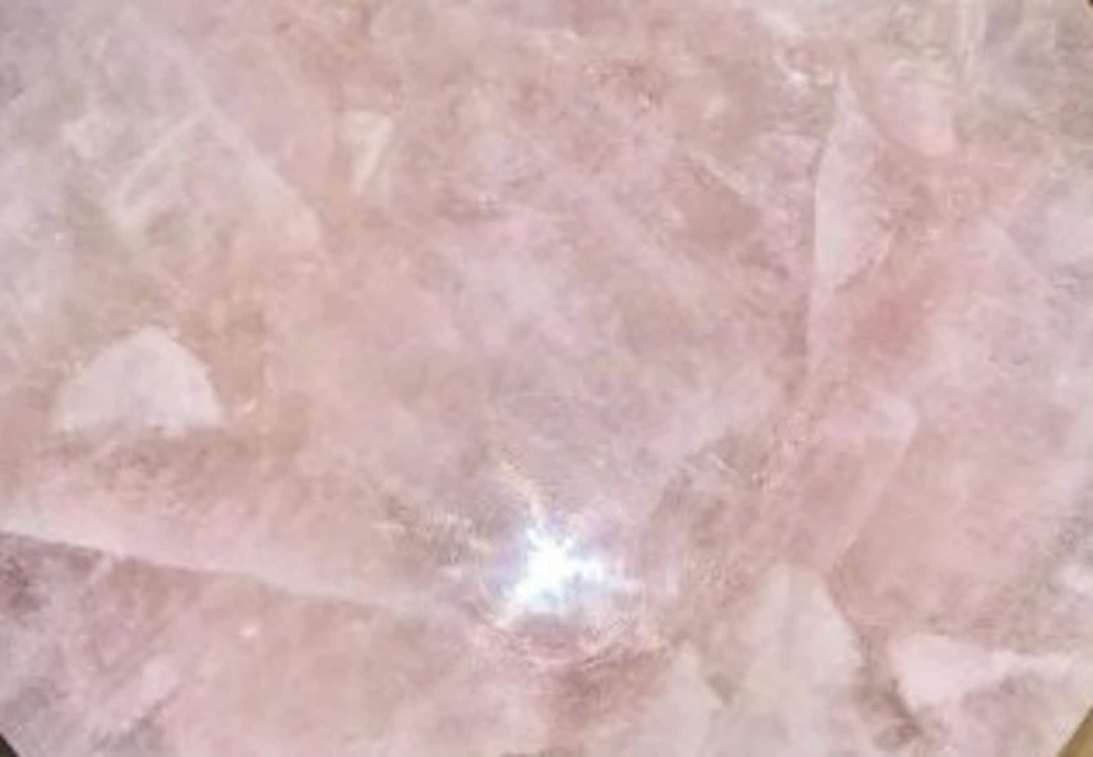 Pink Rose Quartz Round Table Top: Handmade Home Decor - Etsy