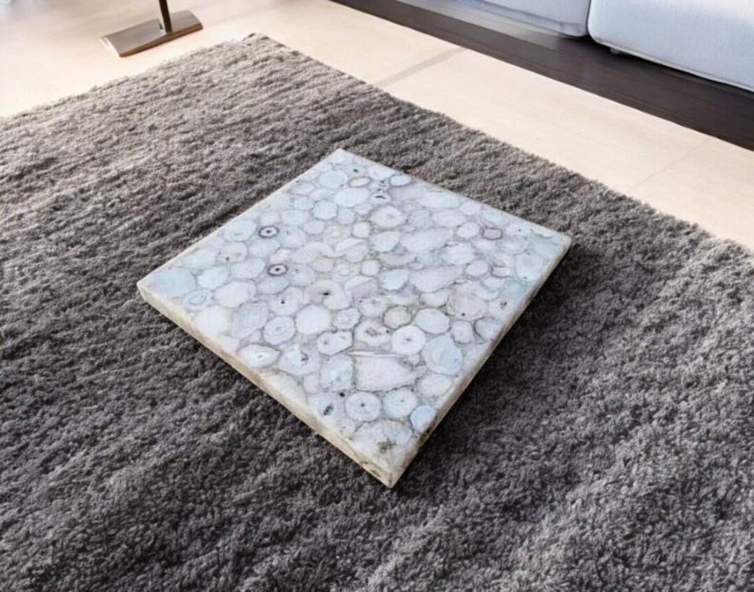 Square Agate Table, Custom Dining Table, Botswana Agate Table Top ...