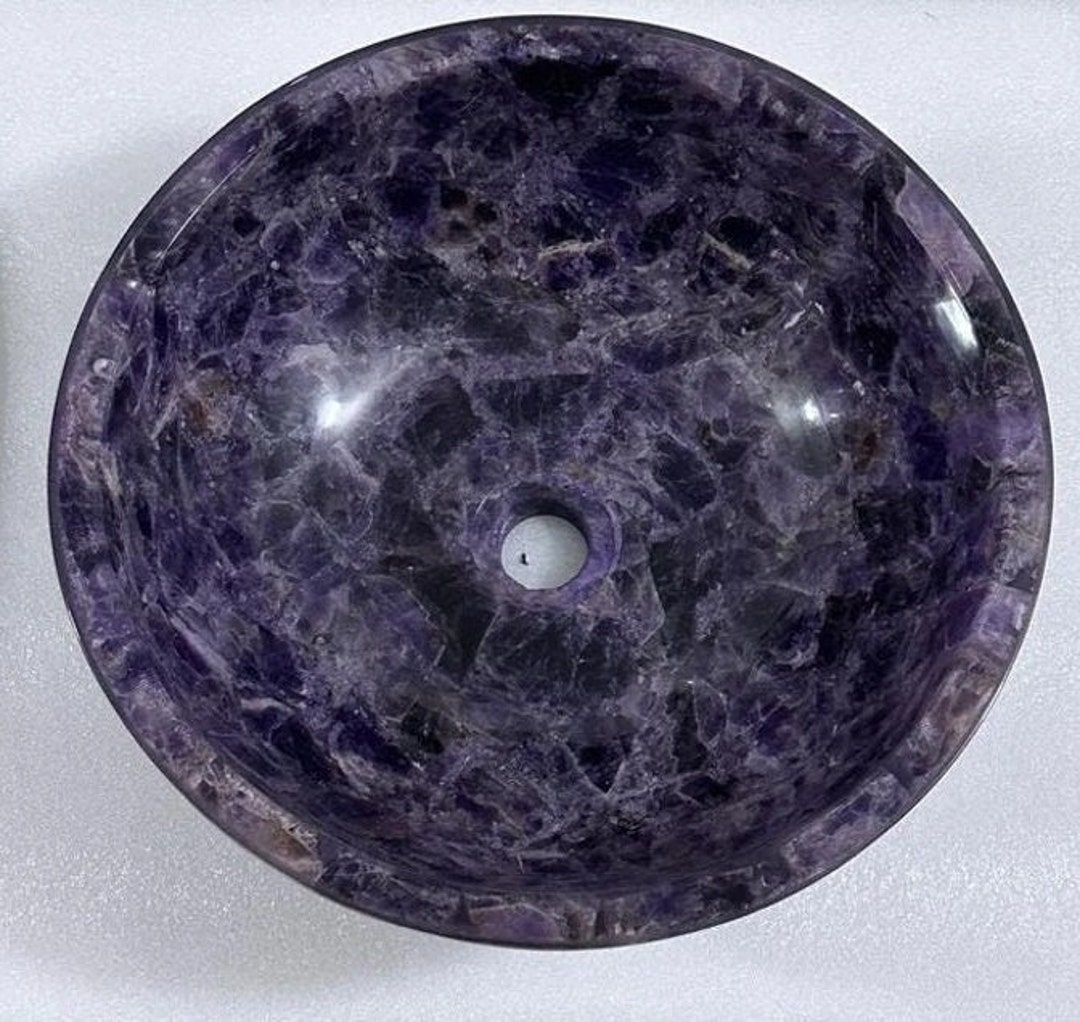 Amethyst Stone Kitchen Countertop Sink, Amethyst Wash Basin, Stone Sink ...