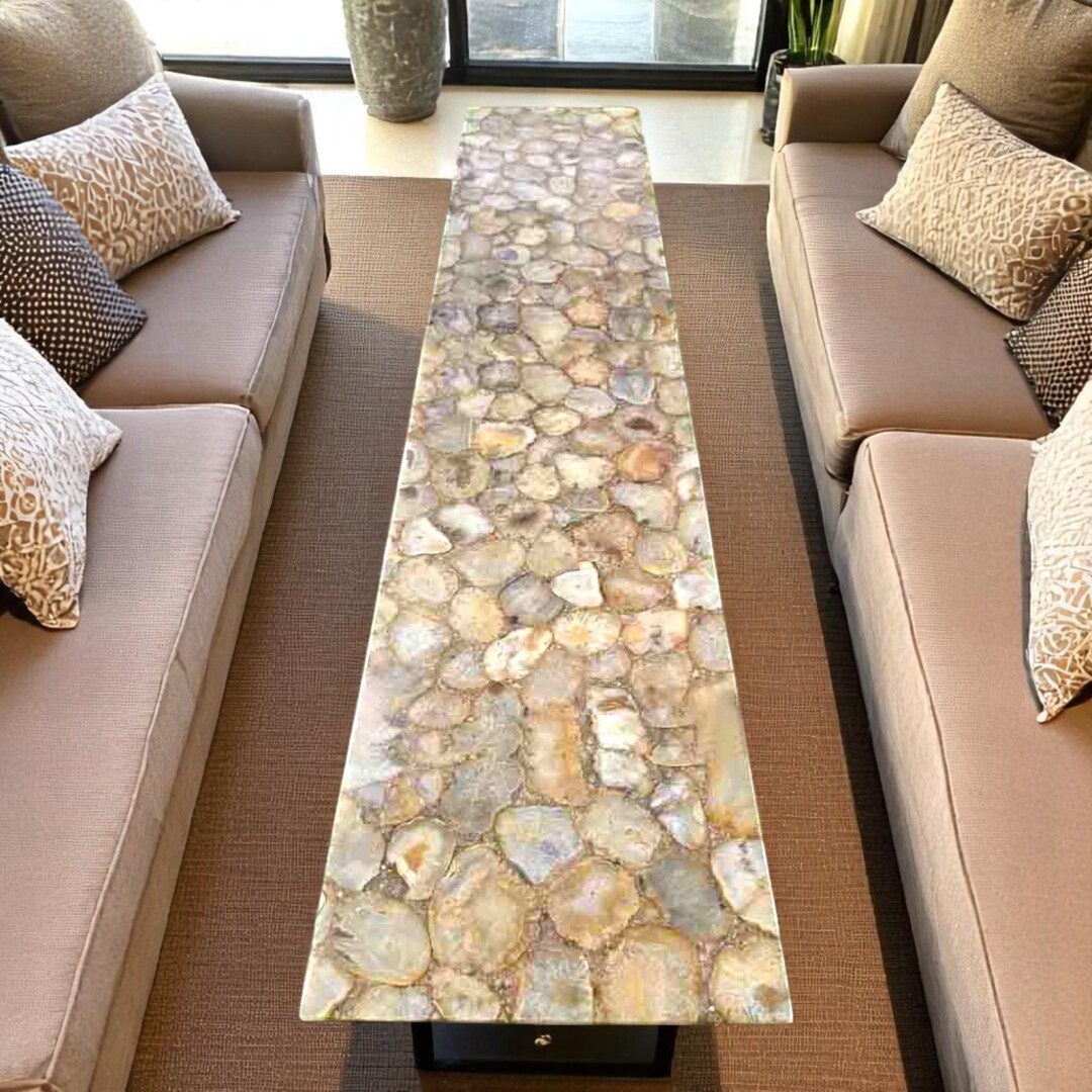 Natural Agate Stone Dining Table Tops Handmade Arts Countertops for ...
