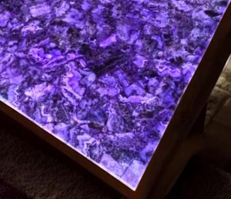 Purple Amethyst Dining Table Slab Natural Healing Crystal Rectangular ...