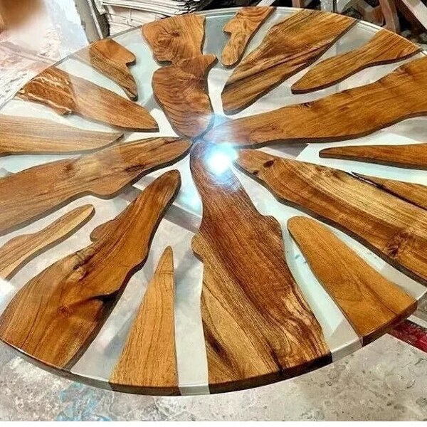 Live Edge Round Dining Table - Etsy