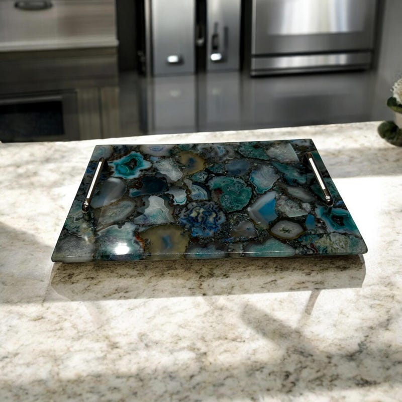 Blue Agate Platter - Etsy