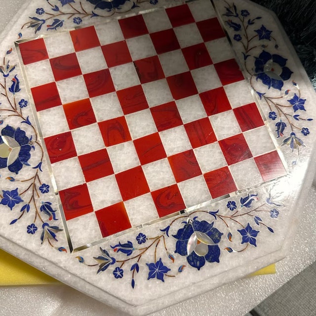 Octagon Chess Board Top | Chess Coffee Table | Marble Chess | 100% Made ...