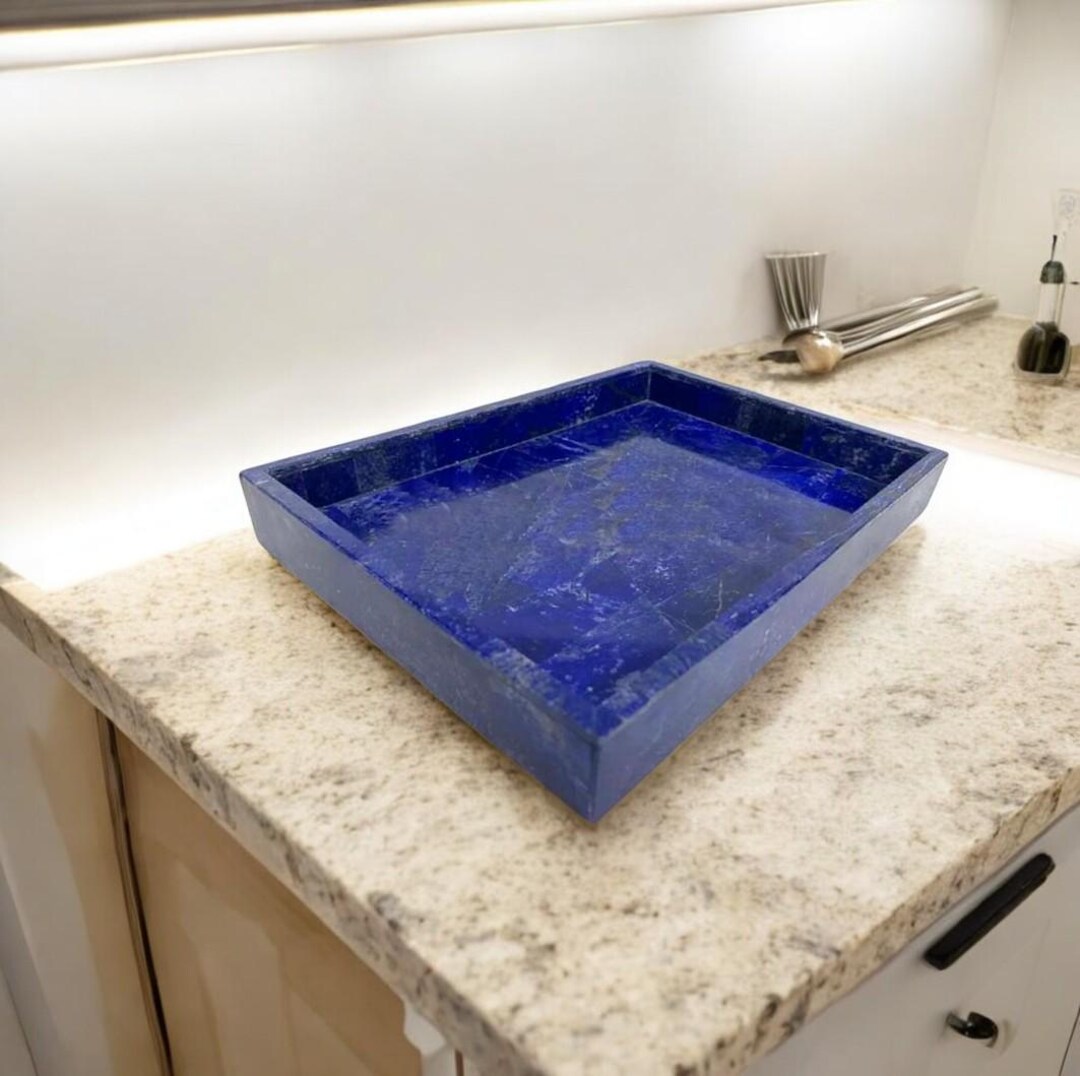 12"x18" Rectangle Lapis Lazuli Tray for Food Serving Kitchen ...