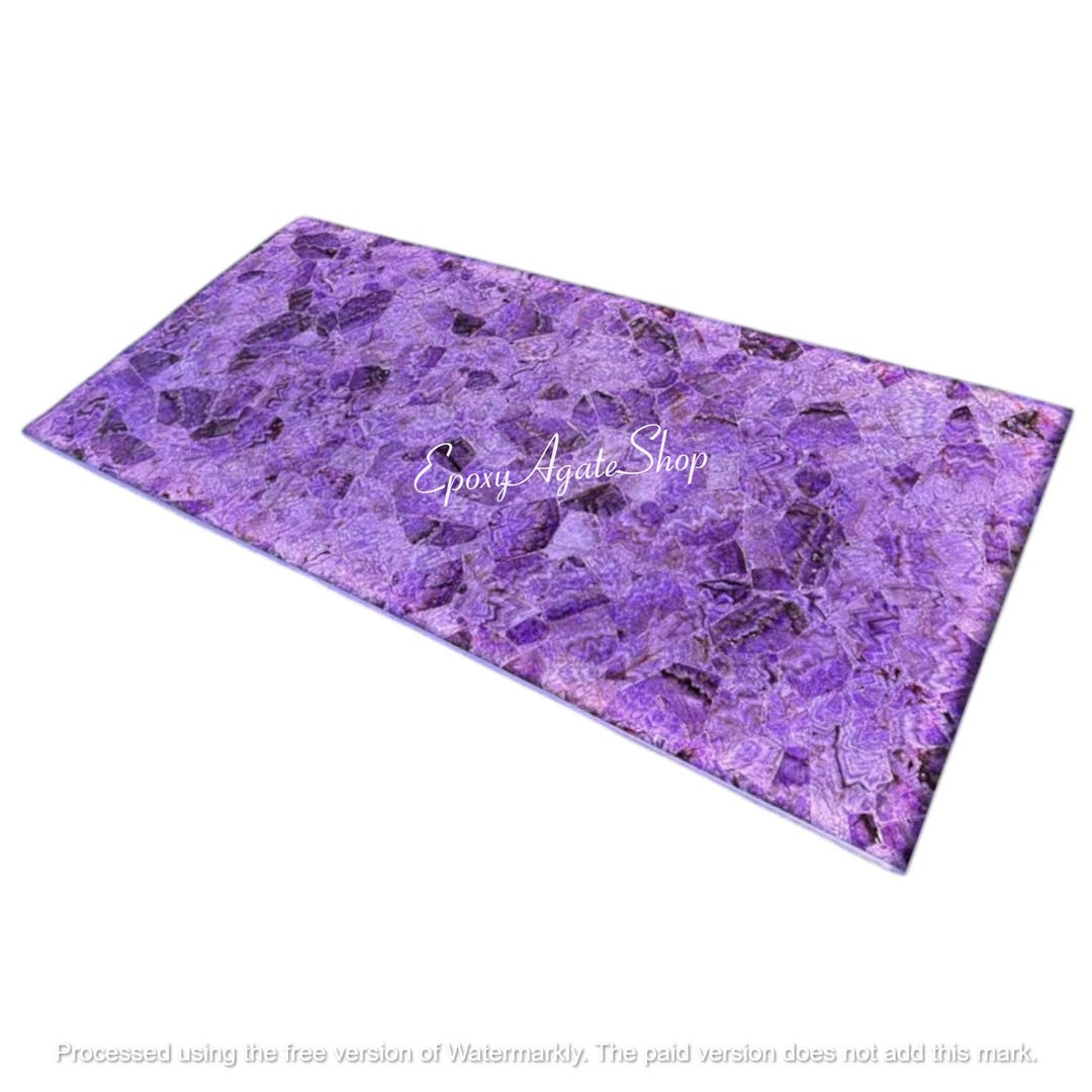 Amethyst Stone Table Top: Handmade Purple Slab, Custom Furniture - Etsy