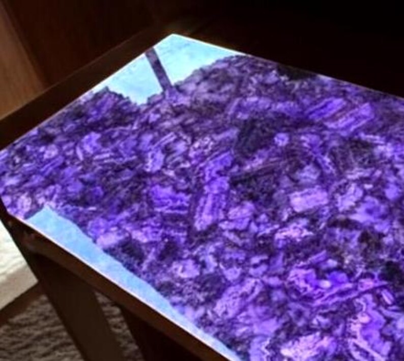 Purple Amethyst Dining Table Slab Natural Healing Crystal Rectangular ...