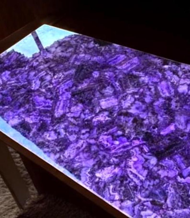Purple Amethyst Dining Table Slab Natural Healing Crystal Rectangular ...