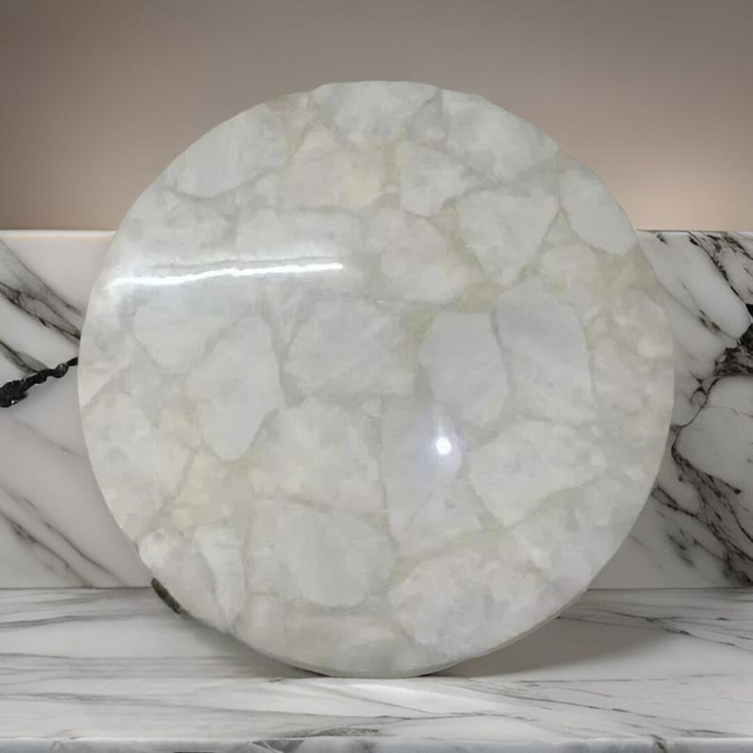 Unique Coffee Table, White Agate Table Top, Quartz Countertop, for ...