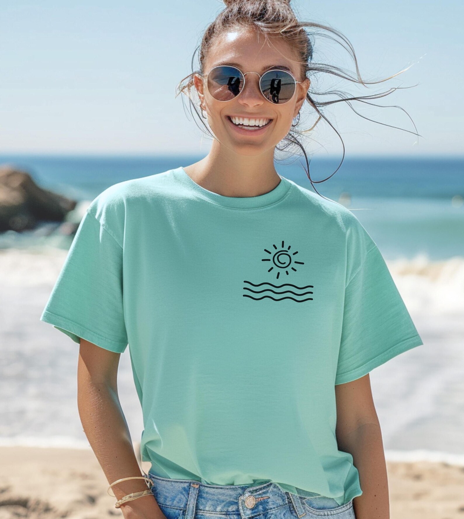 Sun and Saltwater T-shirt, Sunshine and Ocean Waves T-shirt, Comfort ...