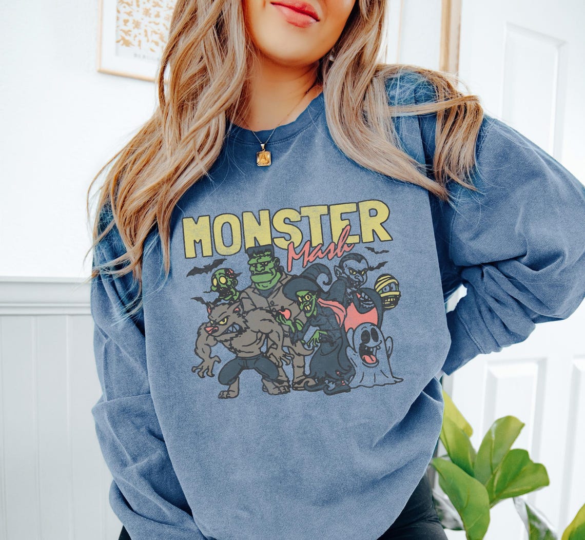 Monster Mash Sweatshirt, Comfort Colors Sweatshirt, Halloween ...