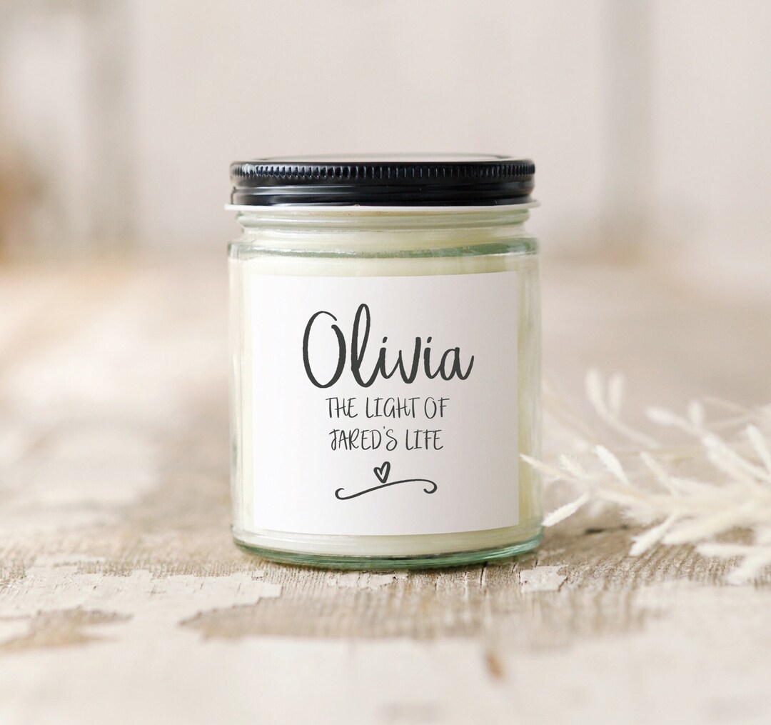 Personalized Name Candle, Custom Name Candle, Girlfriend Gift ...