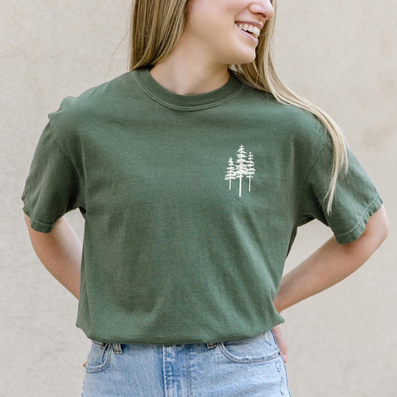 Pine Trees T Shirt - Etsy