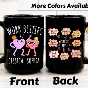 Personalized Work Bestie Mugs, Coworker Appreciation, Work Bestie Gift ...