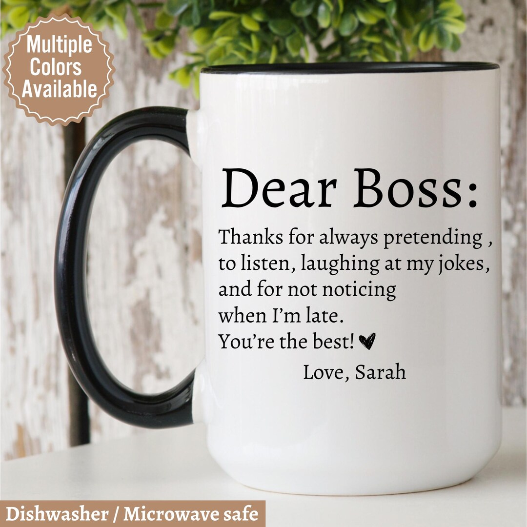 Boss Mug, Funny Boss Day Gift, Office Manager Appreciation, Christmas ...