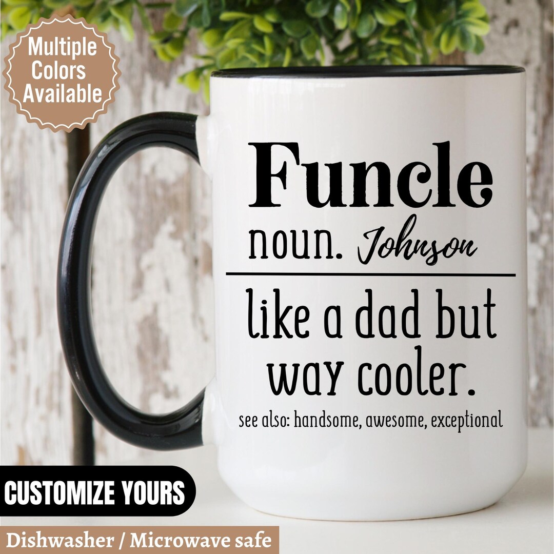 Funcle Definition Mug - Funny Uncle Gift, New Uncle to Be Coffee Cup ...
