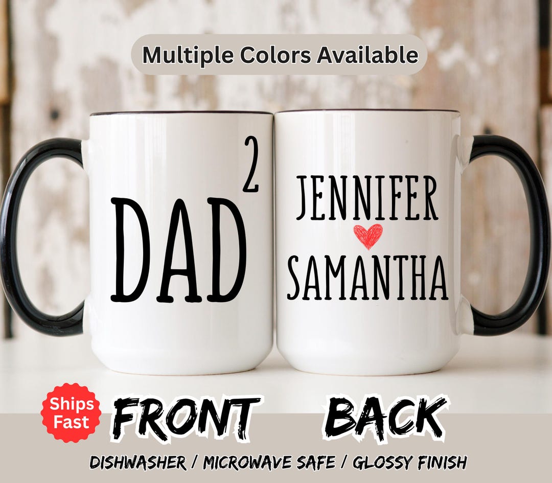 Personalized Dad of 2 Mug Personalized - Fathers Day Gift From Kids ...