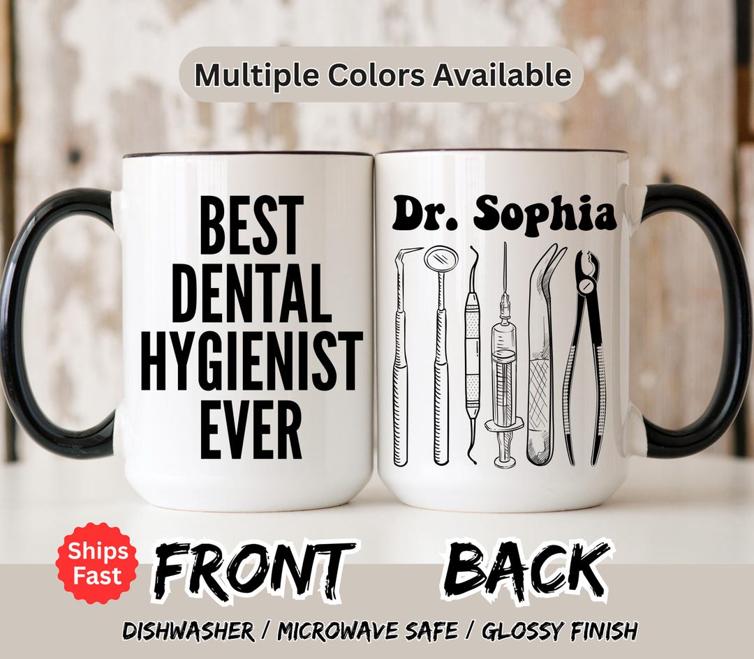Personalized Dentist Mug | Custom Dentist Coffee Cup | Dental Assistant ...