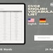C1/C2 English/german Vocabulary List Part 3 - Over 400 Words - Instant ...