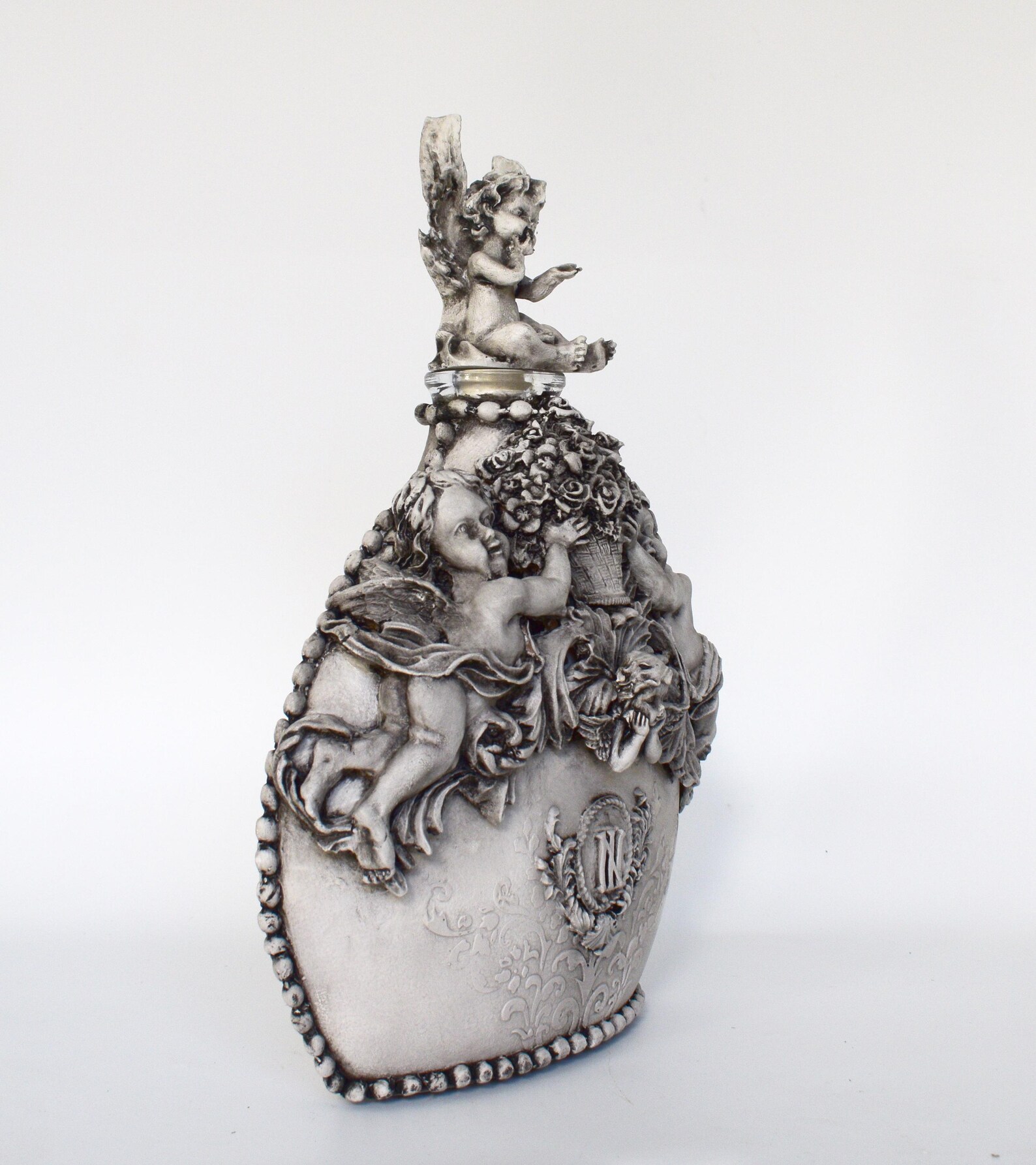 Decorated Glass Bottle Art With Angels , Art Home Decor,romantic Gift ...