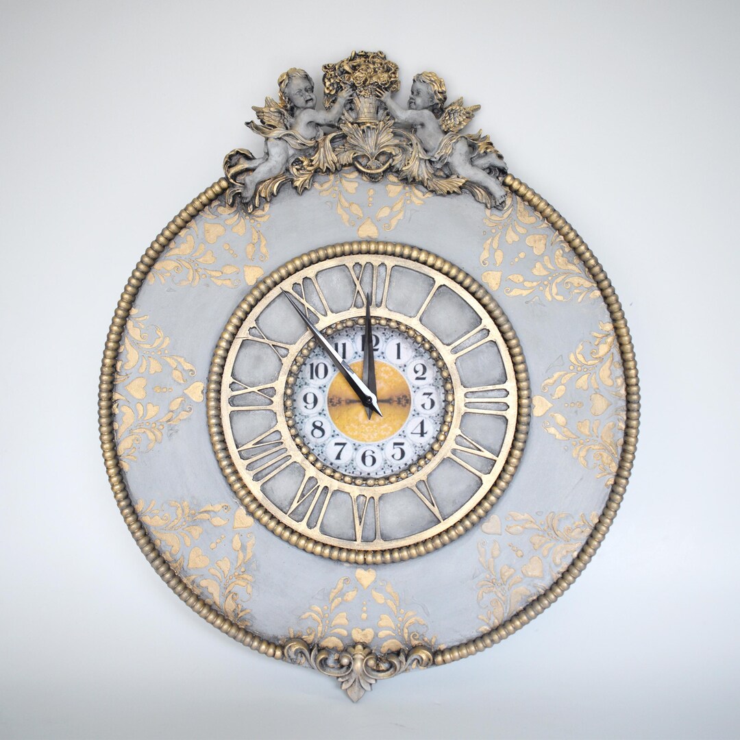 Unique Wall Clock ,romantic Wall Clock With Angels - Etsy