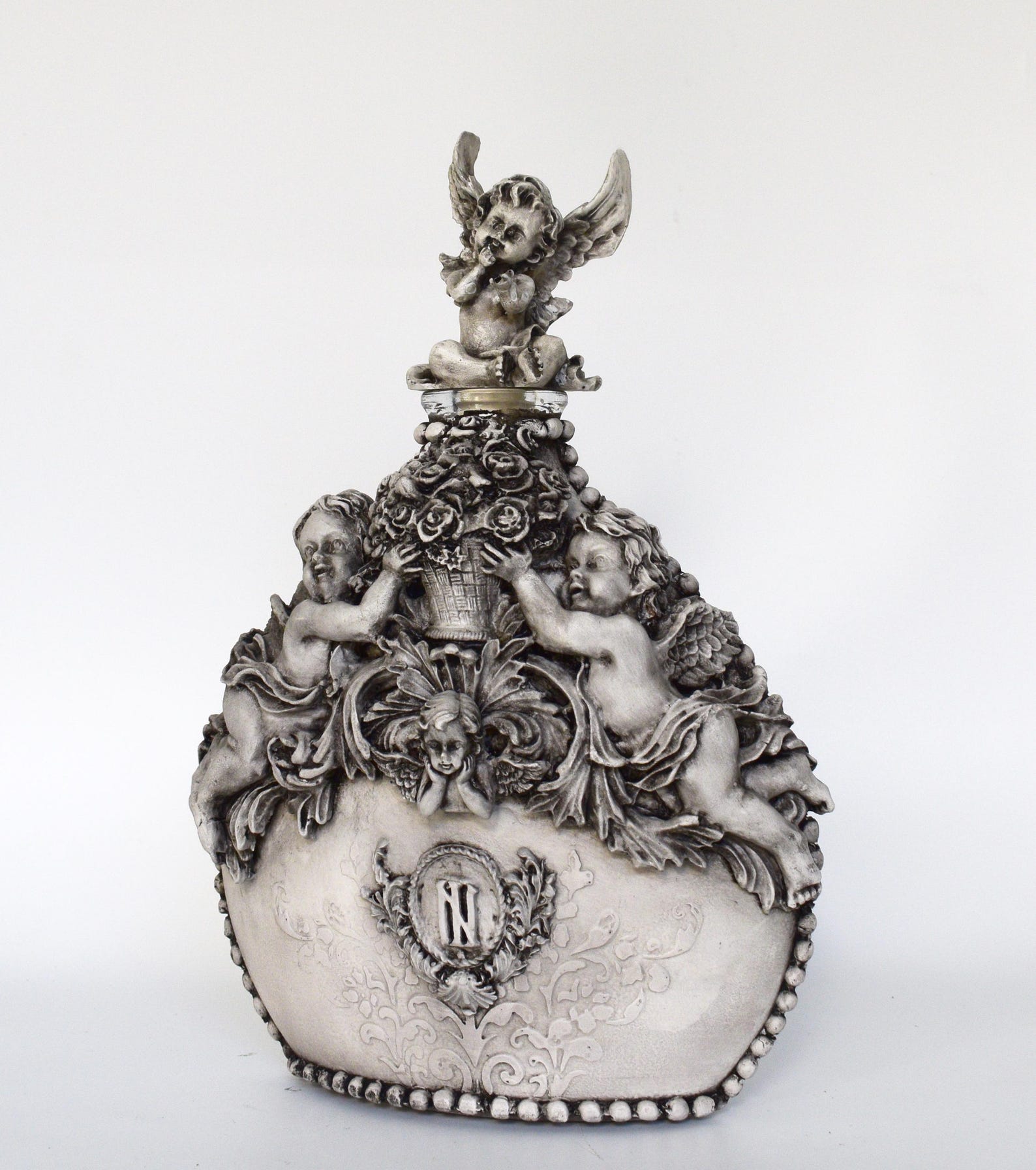 Decorated Glass Bottle Art With Angels , Art Home Decor,romantic Gift ...