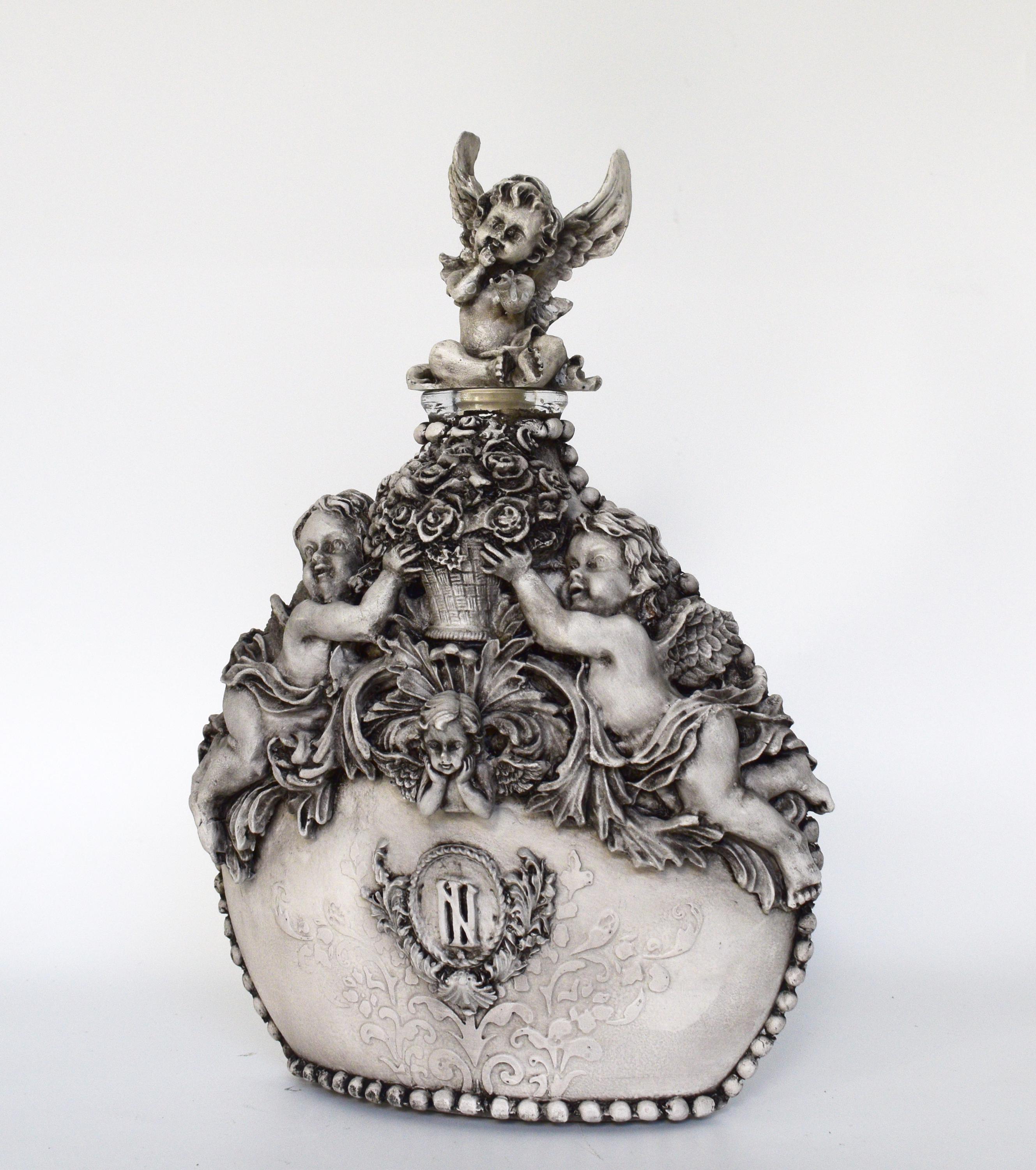Decorated Glass Bottle Art With Angels , Art Home Decor,romantic Gift ...