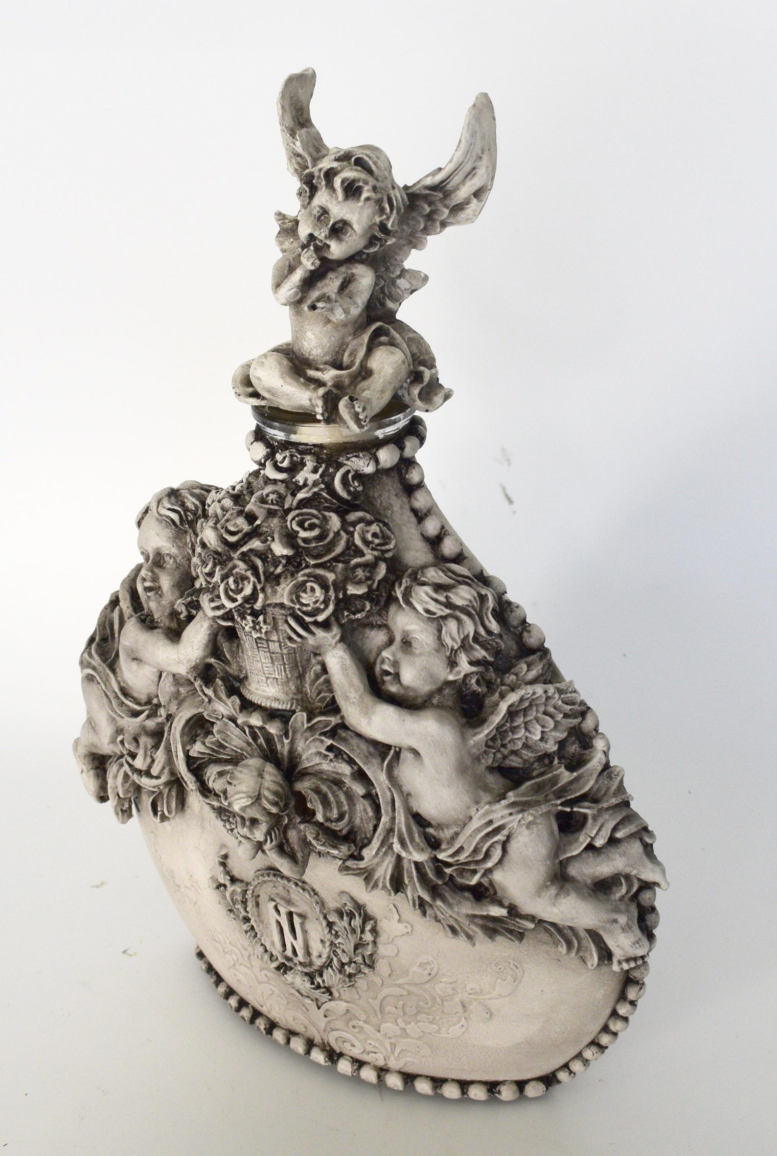 Decorated Glass Bottle Art With Angels , Art Home Decor,romantic Gift ...