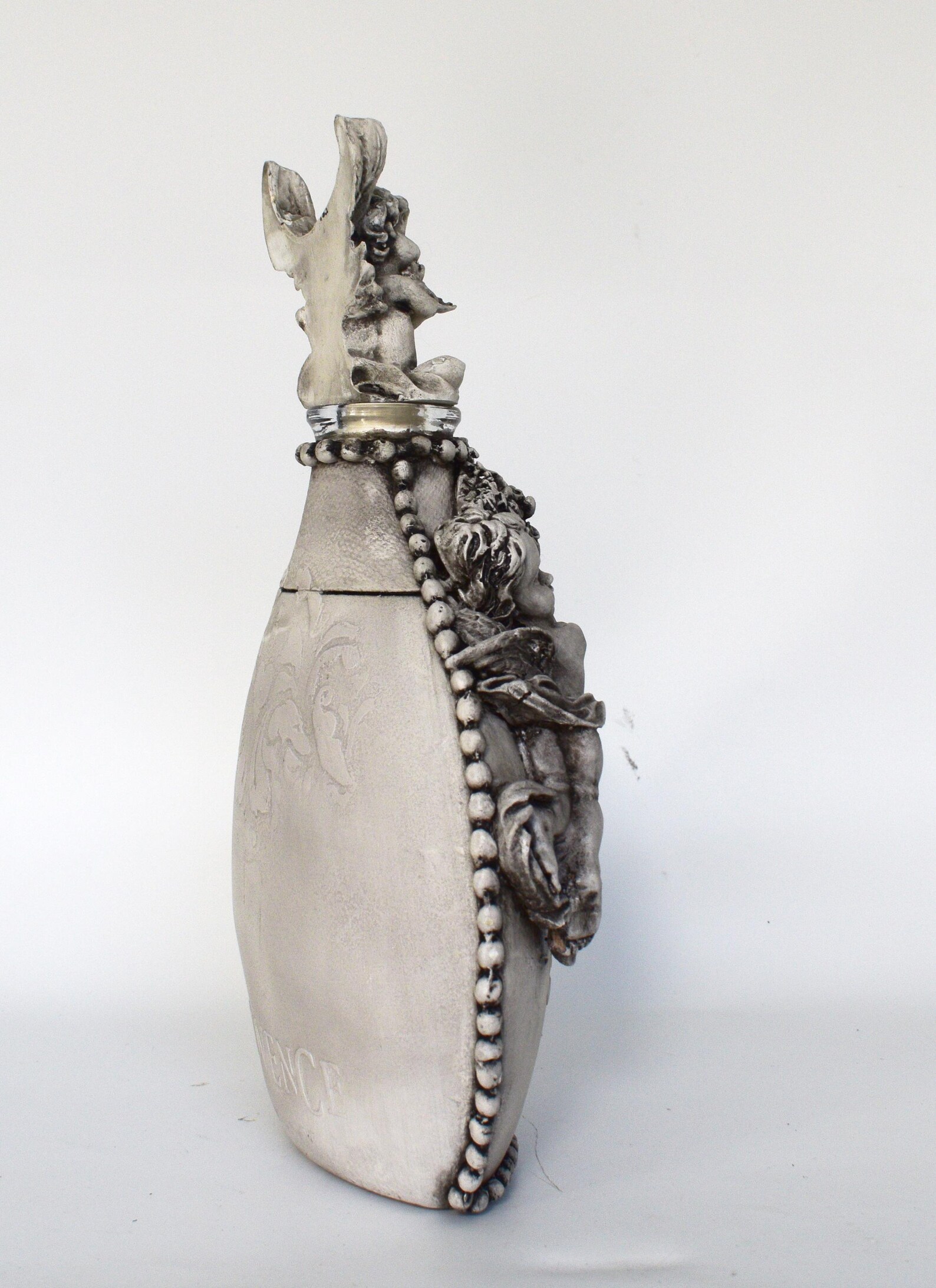 Decorated Glass Bottle Art With Angels , Art Home Decor,romantic Gift ...