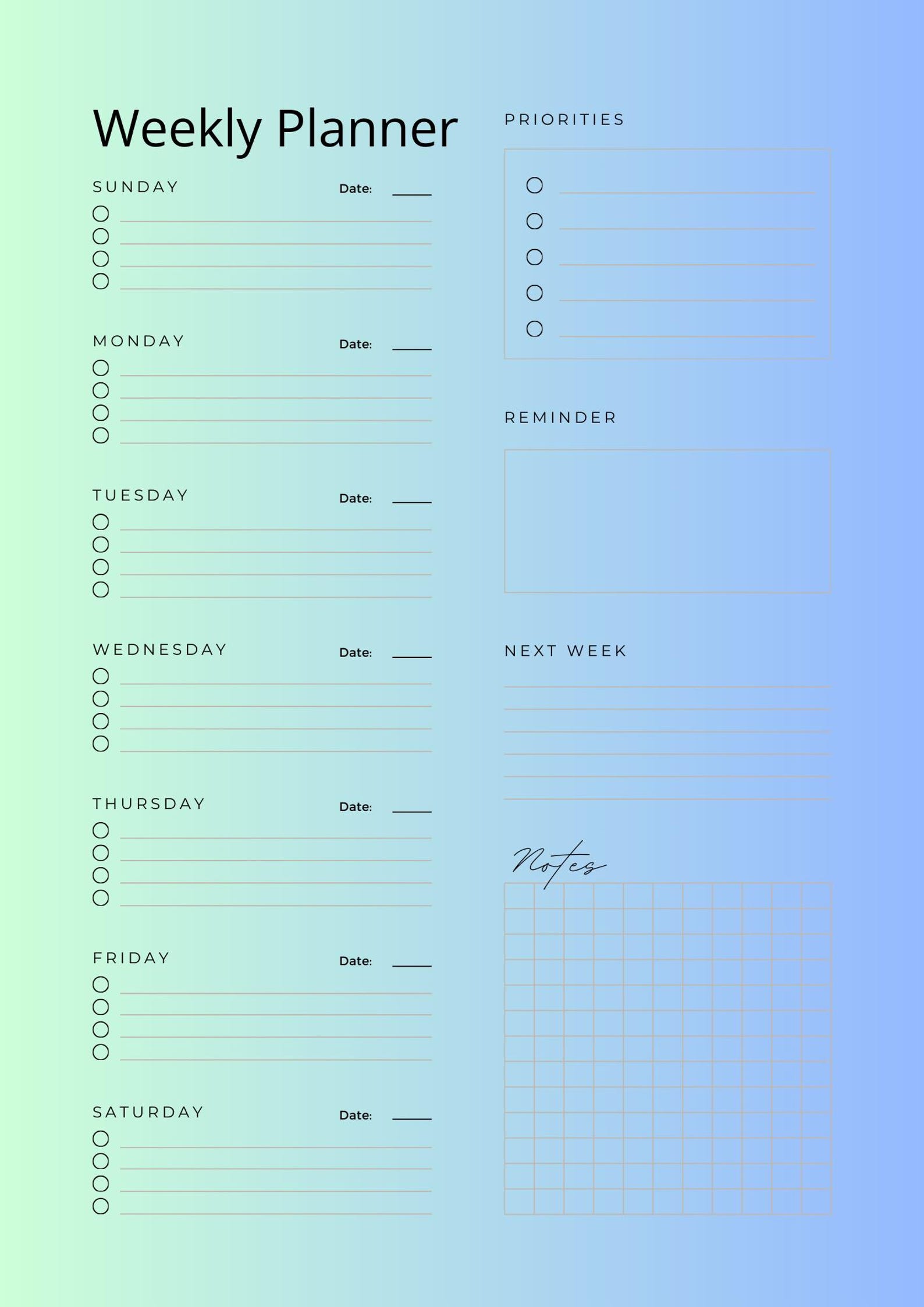 Digital Templates Editable Templates Printable Templates Planner ...