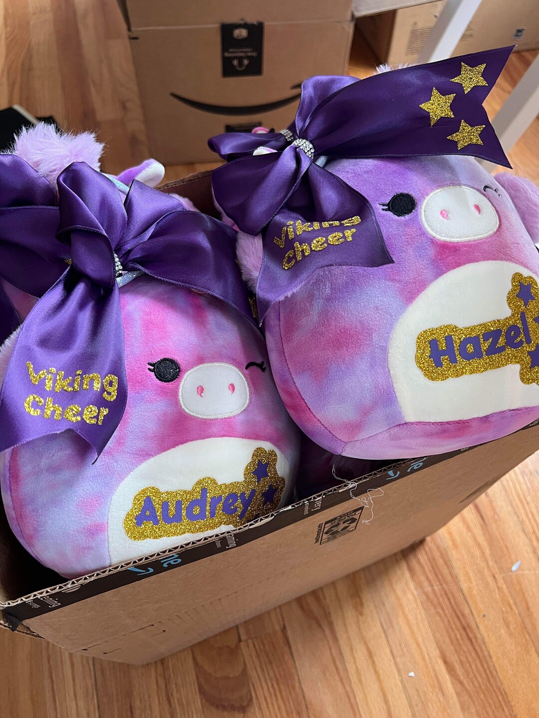 Personalized Purple Unicorn Squish, Personalized Stuffie, Team Gift ...