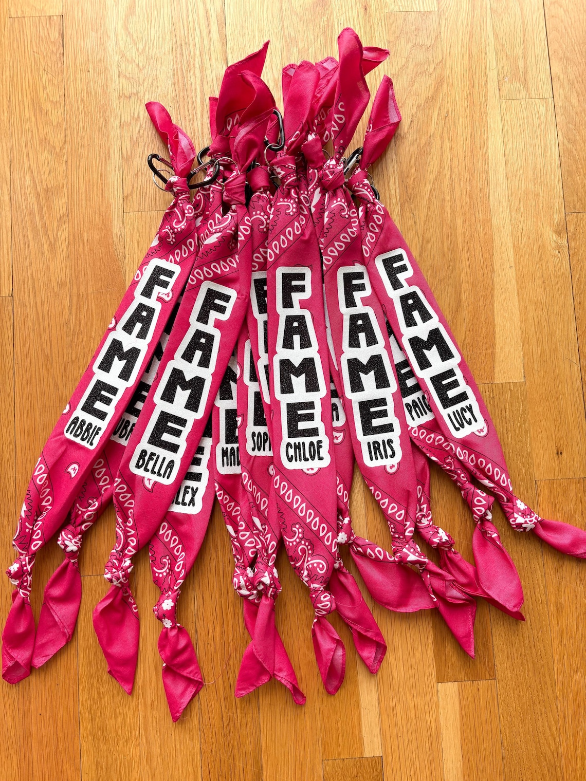Bandana Keychain, Team Bandanas for Backpacks, Bling Bandana - Etsy