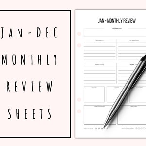 2024 2025 2026 Undated Monthly Calendar Bundle, Overview, Review, Jan ...