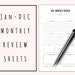 2024 2025 2026 Undated Monthly Calendar Bundle, Overview, Review, Jan ...