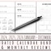 2024 2025 2026 Undated Monthly Calendar Bundle, Overview, Review, Jan ...