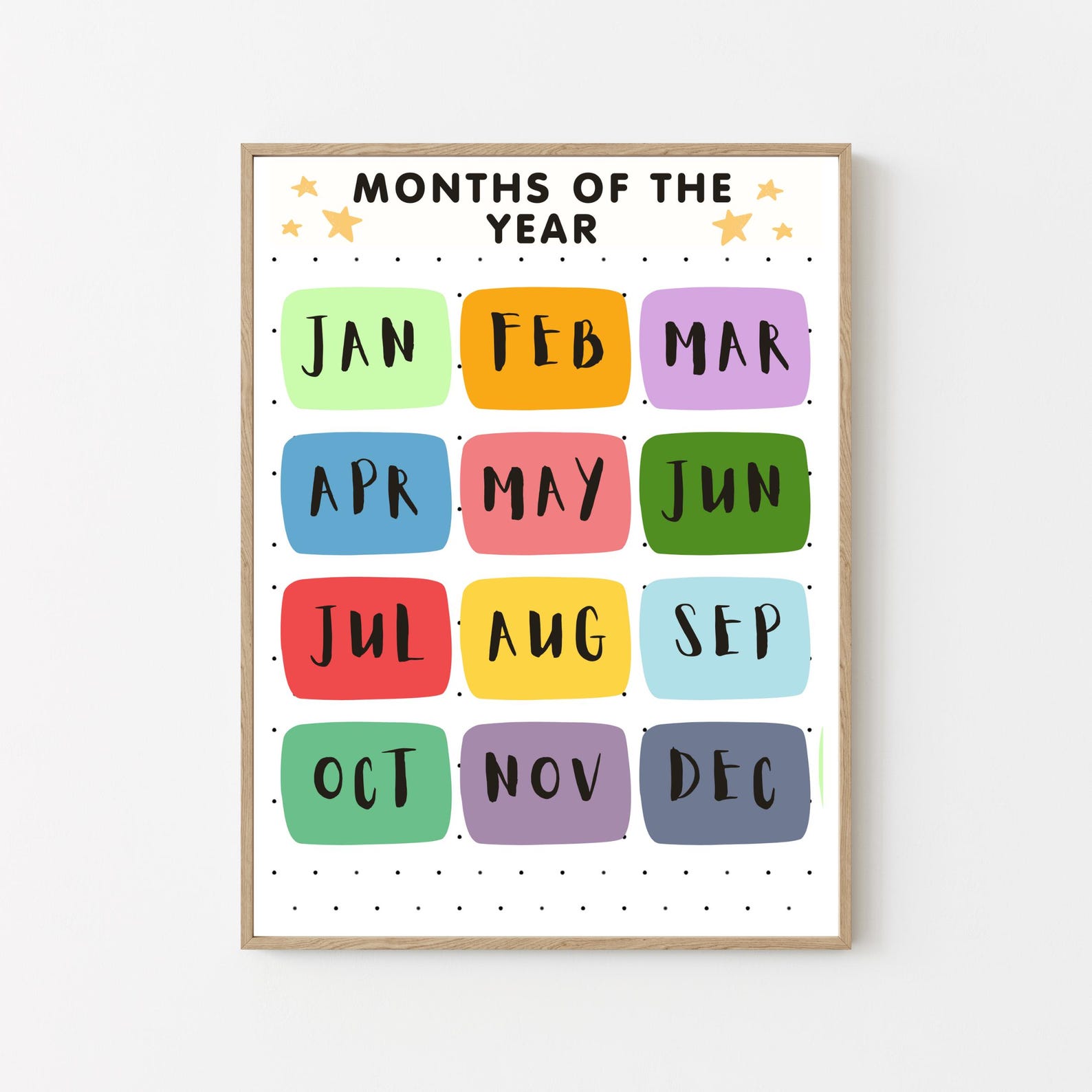 Printable Educational Poster Bundle for Kids | Shapes, Colors, Numbers ...