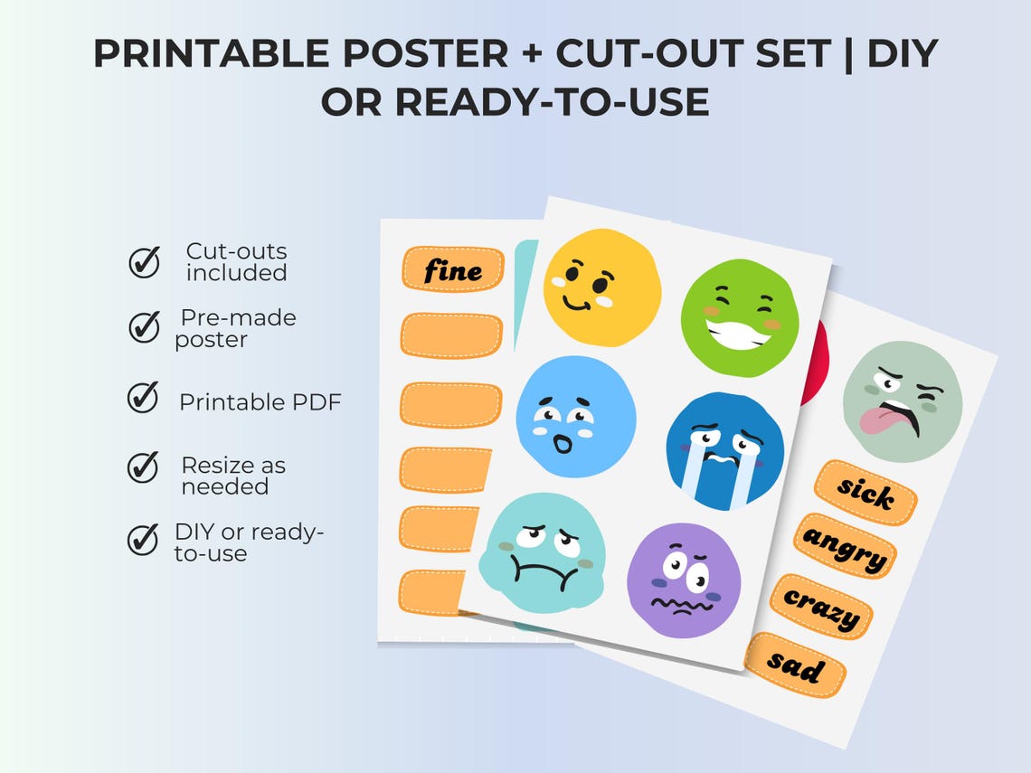 How Are You Feeling Today Poster for Kids – Emotions Chart for ...