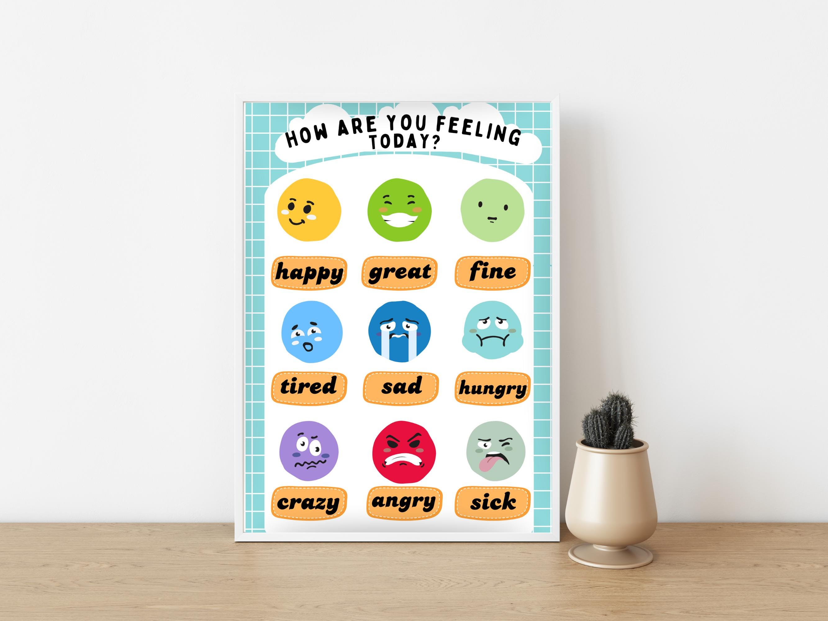 How Are You Feeling Today Poster for Kids – Emotions Chart for ...