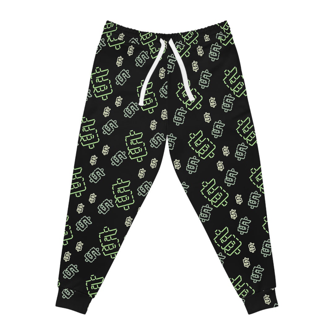 ASCII Dollar Sign Pattern Workout Pants Font Art Athletic - Etsy