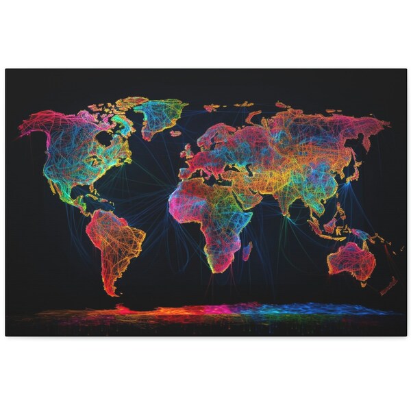 Led World Map - Etsy