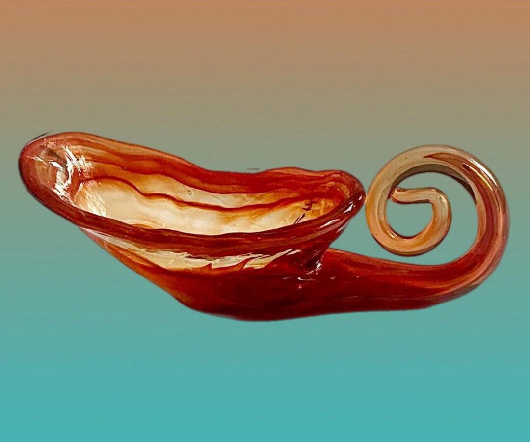 Murano-inspiredg Art Glass Cornucopia Centerpiece - Autumn/fall Color ...