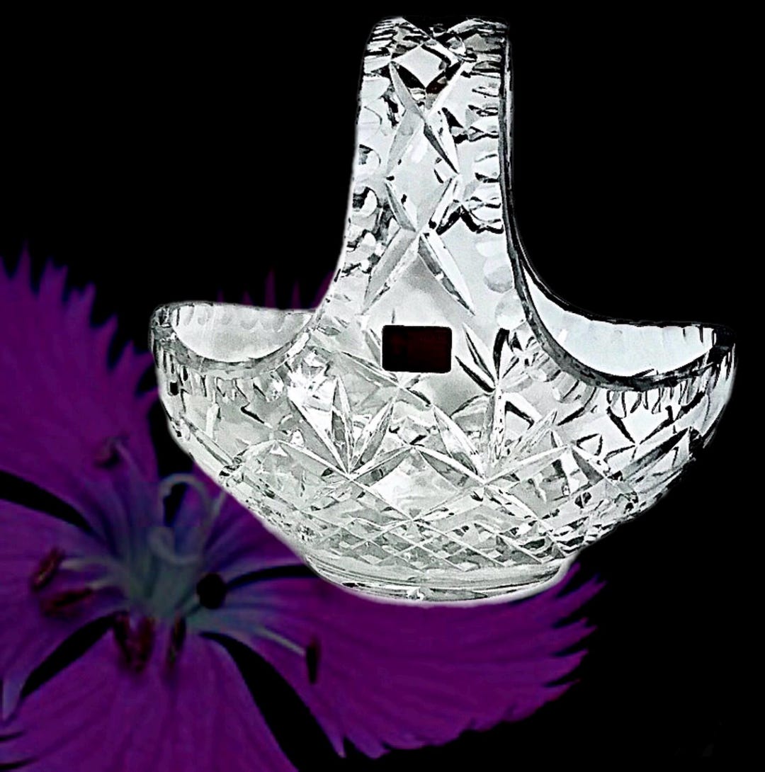 Exquisite Lausitzer Crystal Bowl Heavy, Clear Cut Glass Masterpiece ...