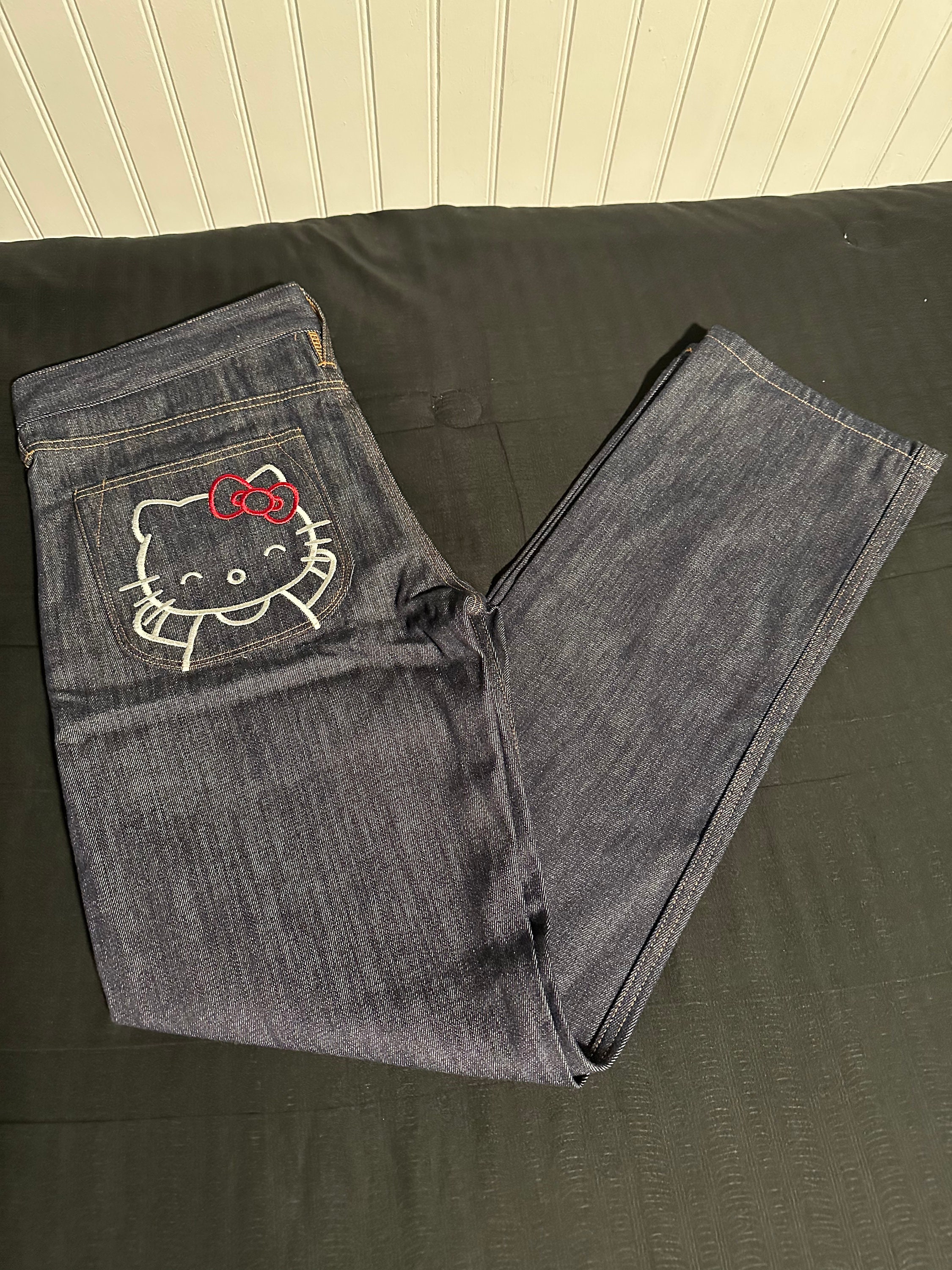Hello Kitty Y2k Evisu Jeans - Etsy