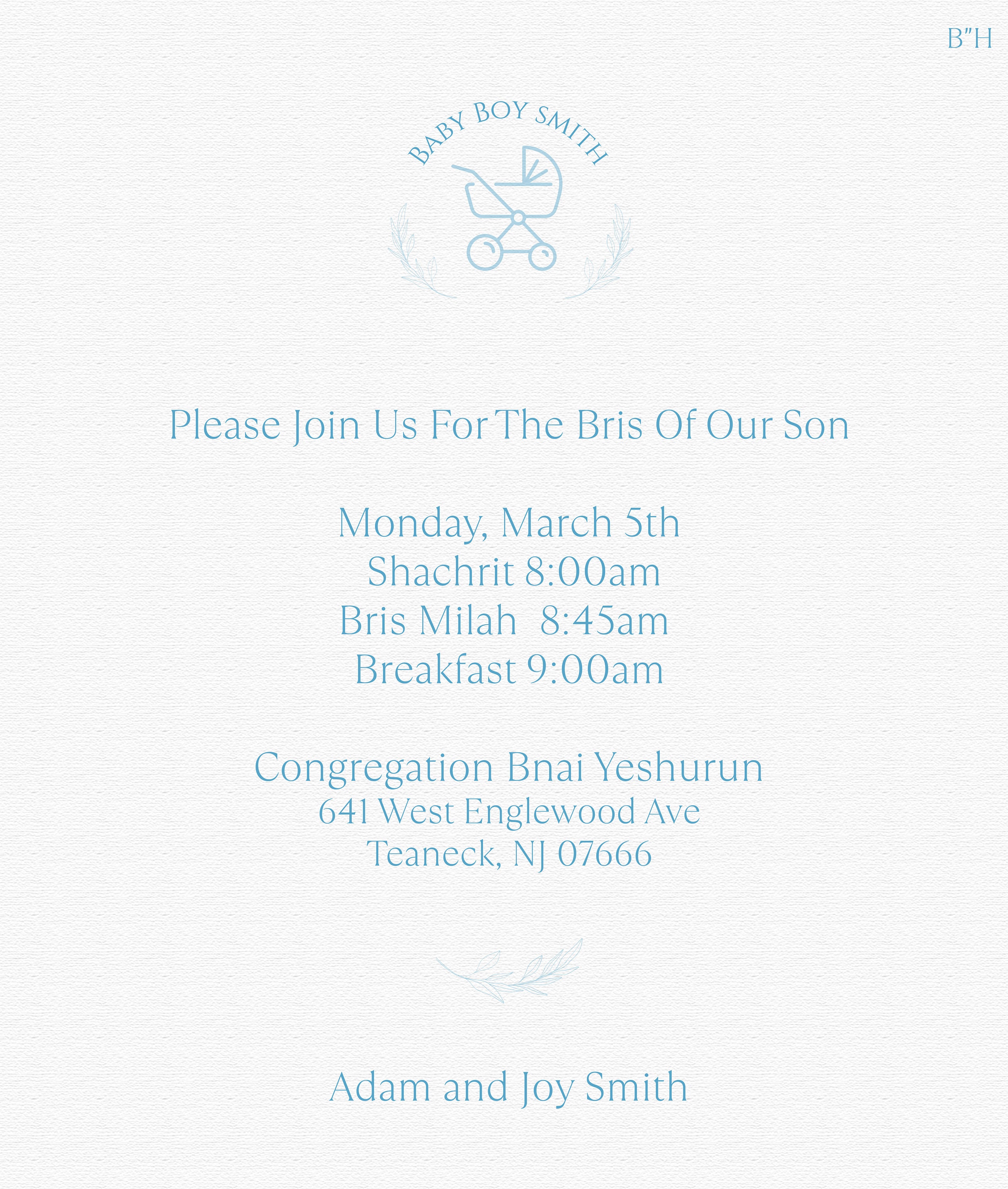 Baby Boy/bris Milah Invite - Etsy
