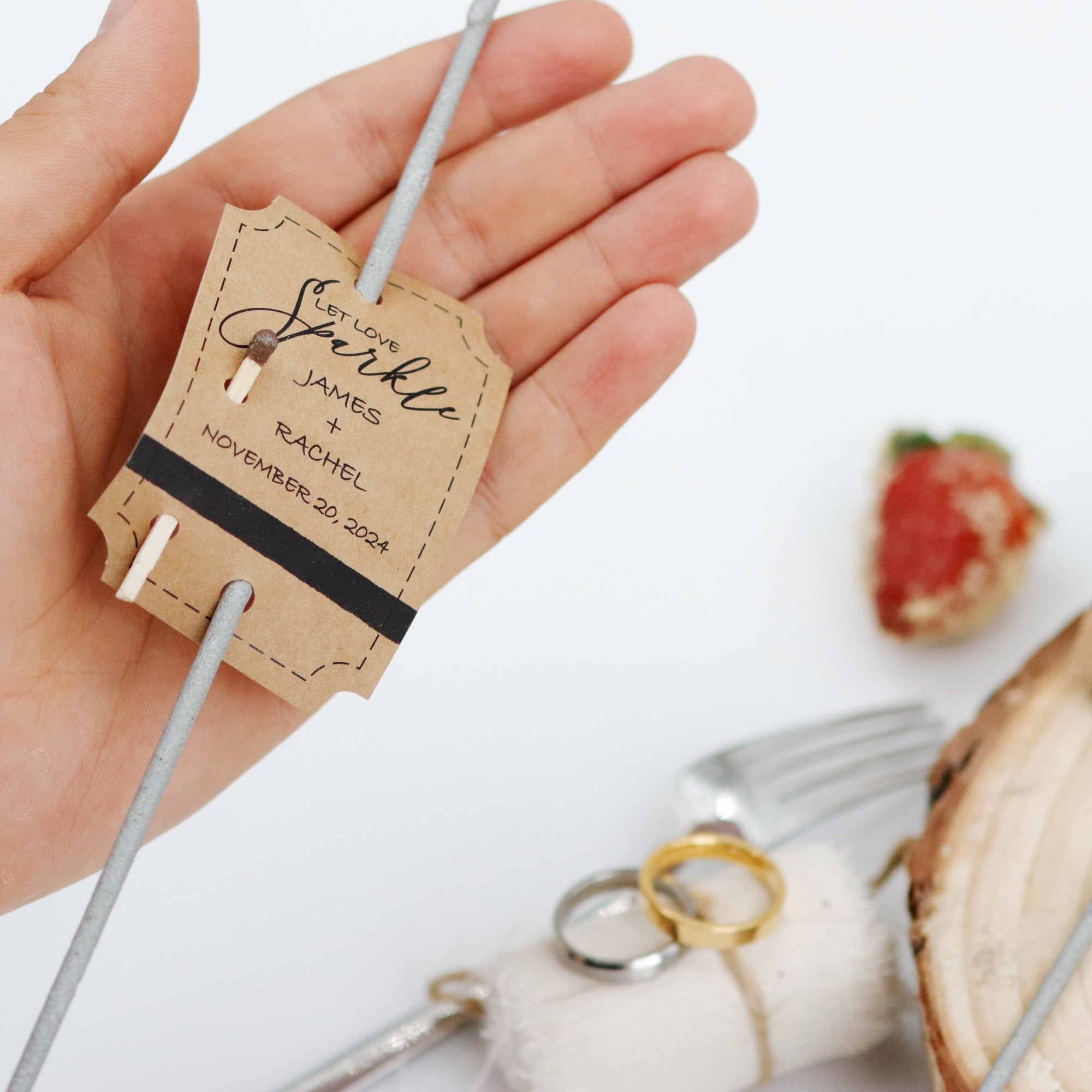 Personalized Sparkler Tag for Wedding, Party, Engagement and ...